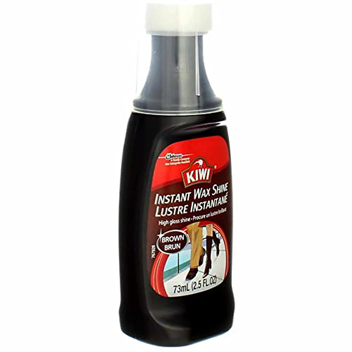 KIWI Instant Leather Wax Shine, Brown 2.50 oz (Pack of 3)