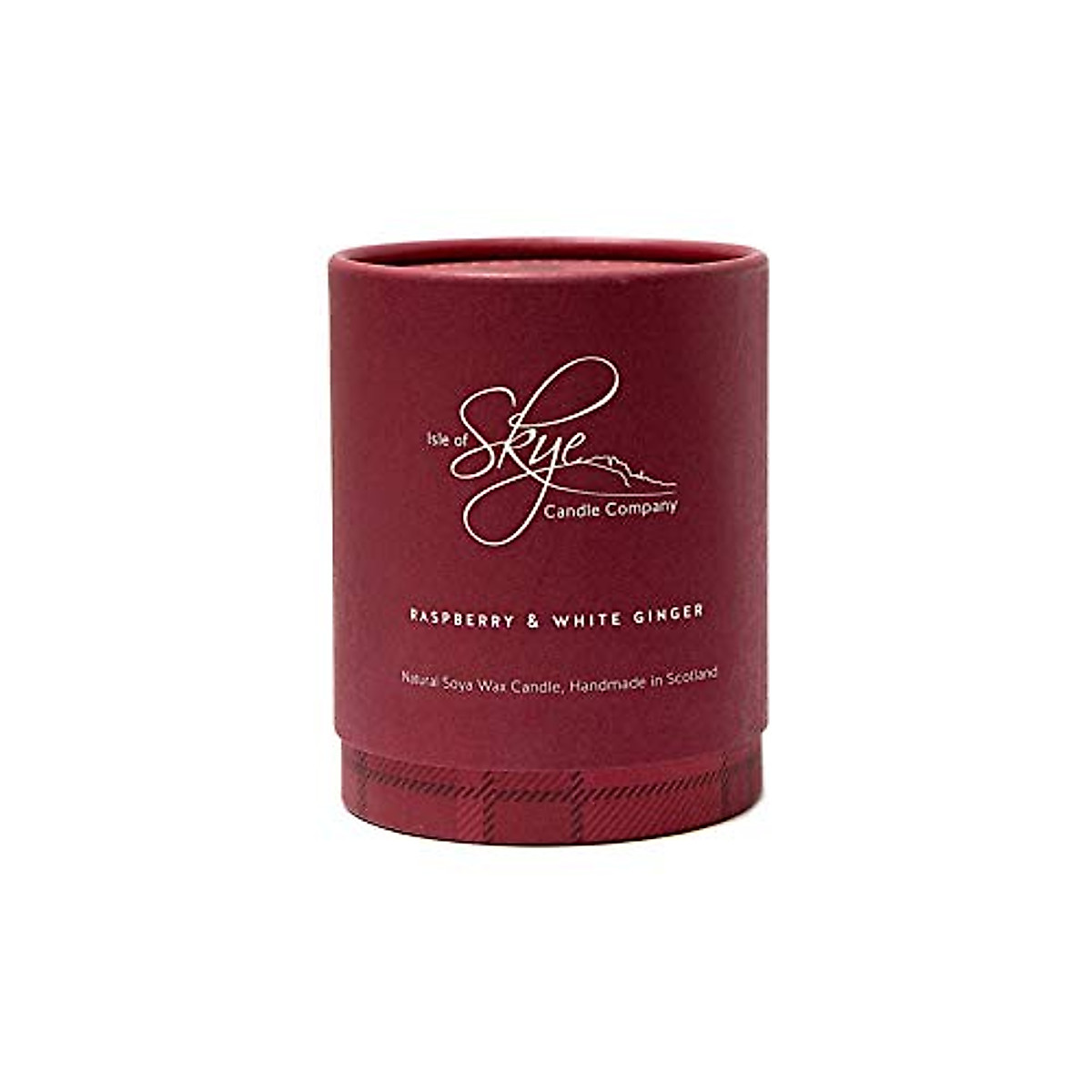 Isle of Skye Candle Company Raspberry and White Ginger Scottish Range Boxed Candle, White by Isle of Skye Candle Company