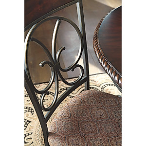 Signature Design by Ashley Glambrey Old World Dining Chair with Cushion, 4 Count,, 23.5"D x 19.75"W x 40.5"H, Brown