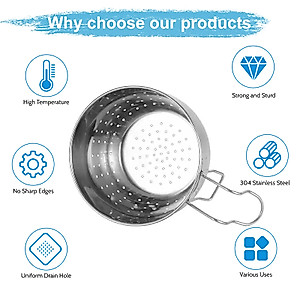 Stainless Steel Sink Food Catcher, Multifunctional Hanging Sink Strainer Colander Drain Basket for Filter Kitchen Waste and Wash Fruits or Vegetables