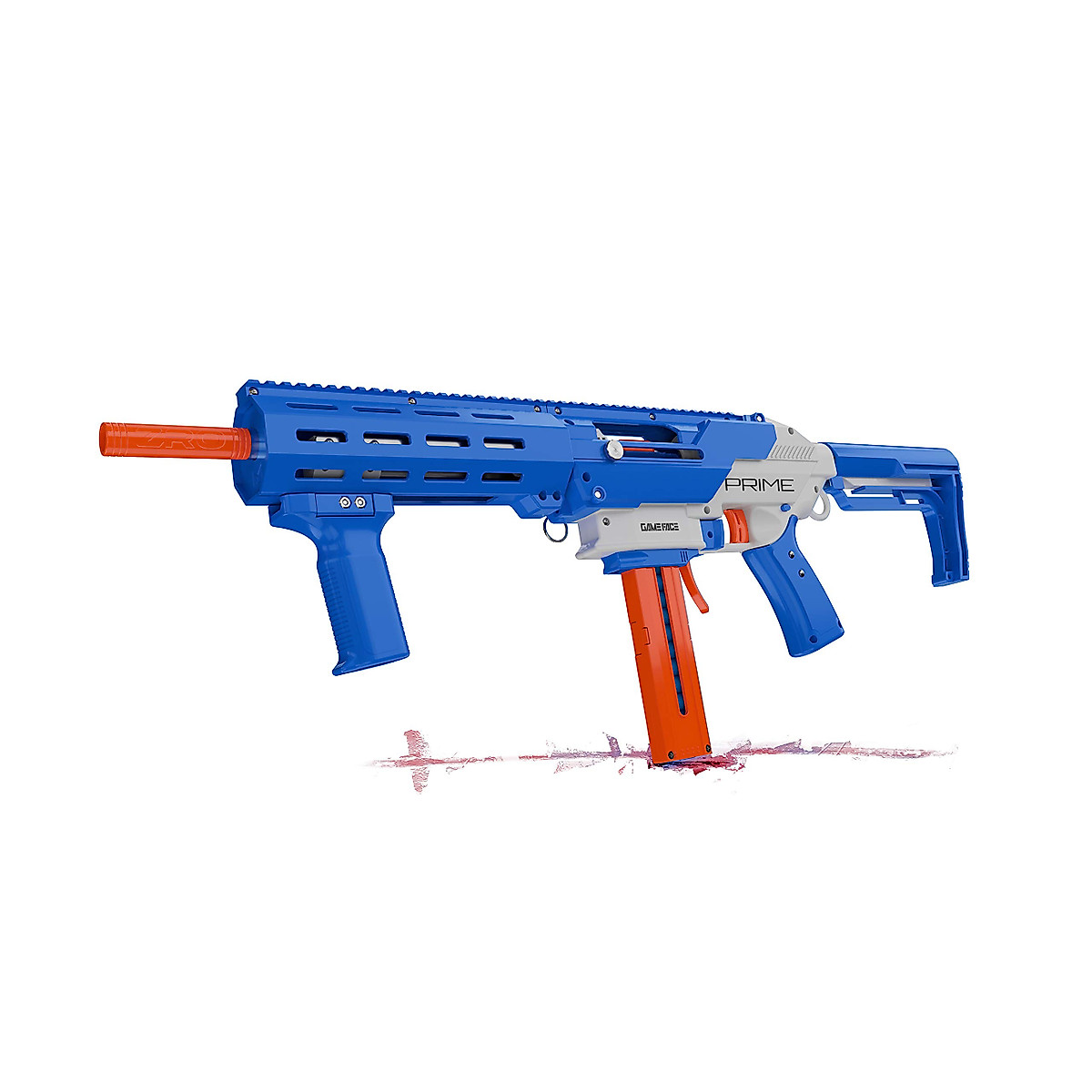 Game Face Prime GFJBB Spring-Powered Foam Dart Blaster, Blue
