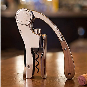 L'Atelier du Vin Oeno Motion Wood vertical level corkscrew comfortable grip spare spiral integrated foil cutter