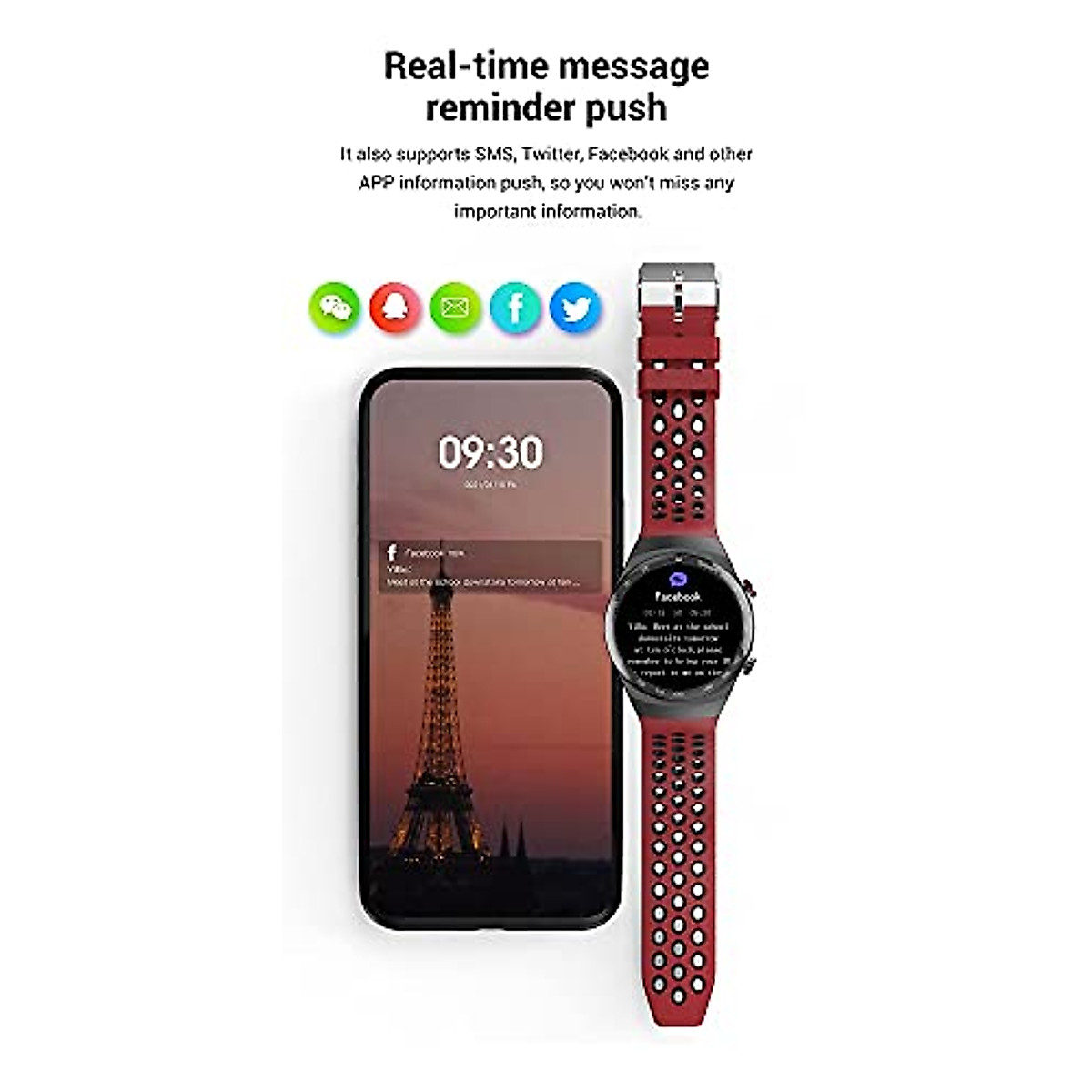 XYJ Smart Watch for Android Phones Compatible with iPhone 1.28 Inch Touch Screen Fitness Tracker with Heart Rate Monitor and Blood Oxygen Saturation 5ATM Waterproof Smartwatch for Women Men (Color :