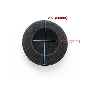Zotech 4 Pairs 2.5'' (60mm) Replacement Foam Pad Ear Cover for Philips Sony Headphones