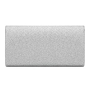 Yuanlar Sparkling Envelope Clutches Evening Bags Glitter Wedding Party Purse Tote Bag Wallet (Silver)