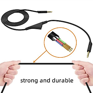 Learsoon 2.0M Replacement Astro A10 Cable A40 Cord with Volume Control Function Compatible A10, Gaming Headset, 3.5mm AUX for Xbox One, PS4 Controller-6.6ft, Black