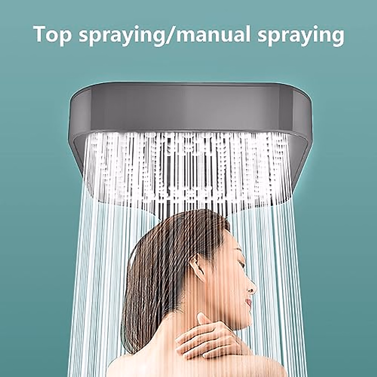 High Pressure Handheld Shower Head with 3 Spray Settings and On/Off Pause Detachable Shower, 300 Holes Water Saving Showerhead #X