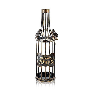 True Wine Cork Holder, Decorative Wine Cork Storage and Decor, Set of 1, Rustic Bronze Finish