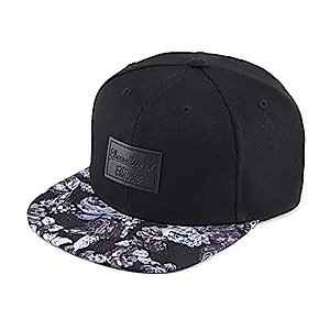 Bloomouflage Snapback Hat Floral Black Patch