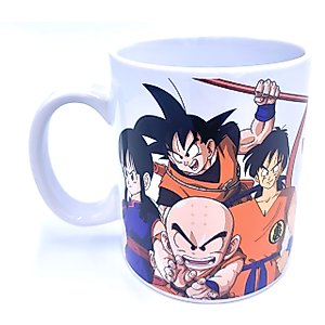 Just Funky Dragon Ball Z White Ceramic Mug - 16-Ounce Coffee Cup Mug Featuring Goku Chiaotzu Yancha Krillin Piccolo Videl Kami/Shen & Tein, DBZ-CMG-36808-RSS.03