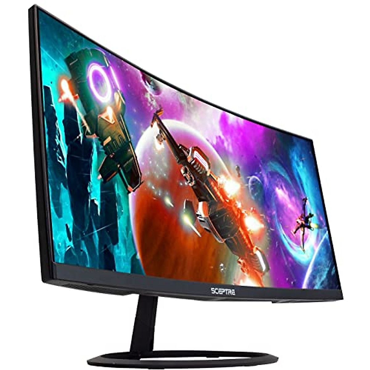 Sceptre Curved 30" 21:9 Gaming LED Monitor 2560x1080p UltraWide Ultra Slim HDMI DisplayPort Up to 85Hz MPRT 1ms FPS-RTS Build-in Speakers, Machine Blue (C305W-2560UN)