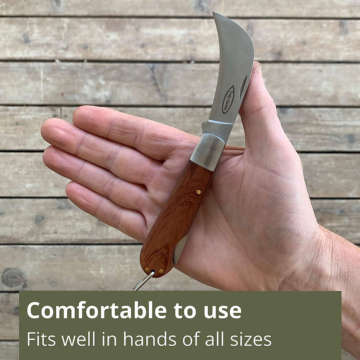 Folding Garden Knife. This Hawkbill Blade is Curved Making it Great for Hundreds of Uses. Not Just a Great Gift for a Gardener.