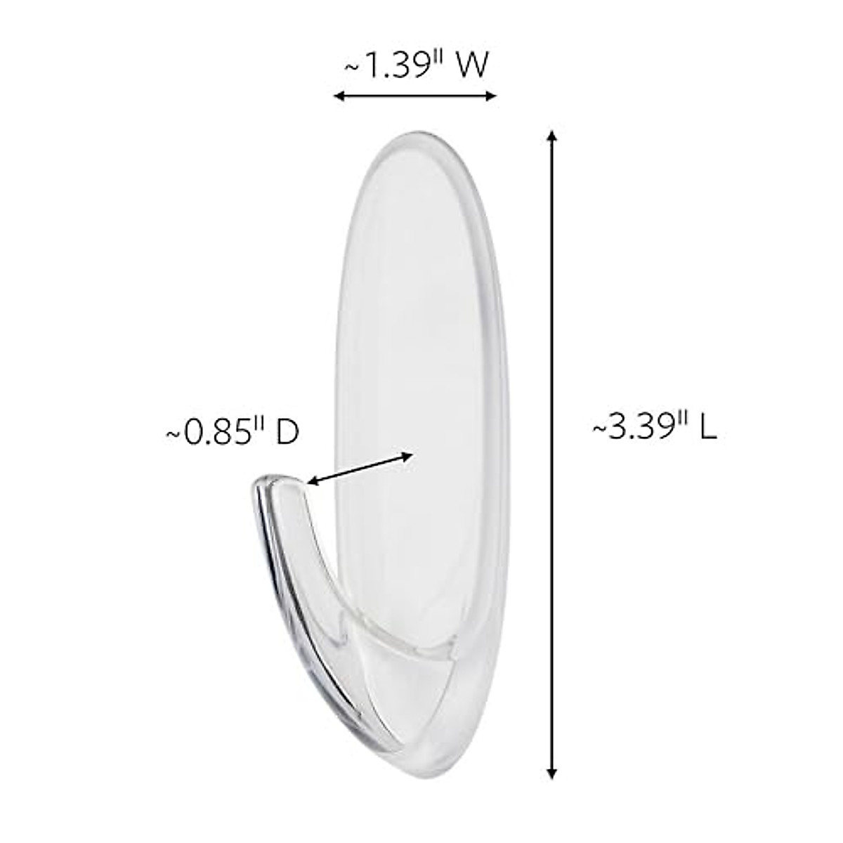 Command Outdoor Large Window Hooks, Total 4 Hooks with 8 Command Strips, 4 Pack of 1 Hook, Decorate Damage-Free