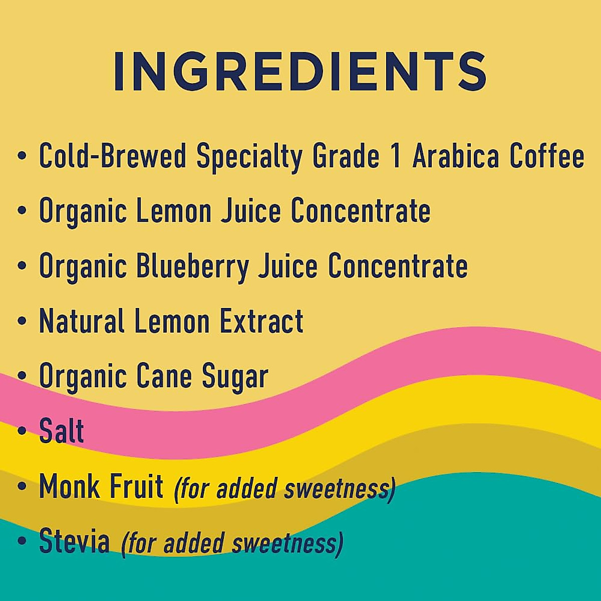 Door County Coffee Blueberry Cold Brew Coffee Shandy – Cold Brew with Organic Blueberry Juice + Organic Lemonade, Low Sugar, Low Calorie, Low Carb, 75mg Caffeine, 7.5oz, 6 Count