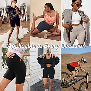 GAYHAY Biker Shorts for Women - 8" Soft Stretch Athletic Summer Shorts for Under Dresses Workout Running Cycling Yoga