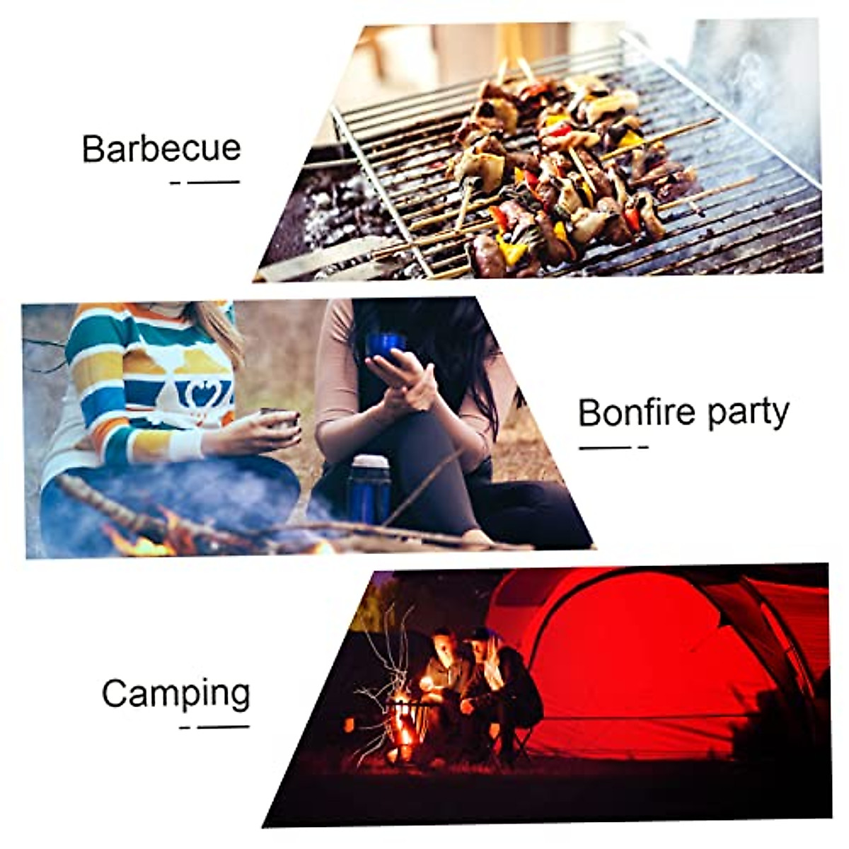 Yardwe 2 pcs mini grill gas barbecue grill portable grill outdoor grill Camping Barbecue Rack over fire camp grill Campfire Outdoor Barbecue Accessory Outdoor Barbecue Tool to rotate fold
