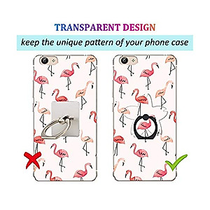 lenoup Transparent Oriental Cherry Cell Phone Ring Holder Kickstand,360 Rotation Clear Cherry Blossom Cell Phone Finger Ring Grip Stand for Phones,Pad