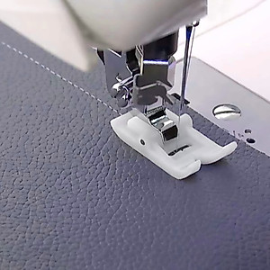 TISEKER Non-Stick Zigzag Teflon Presser Foot - Fits for All Low Shank Snap-On Singer, Brother, Babylock, Euro-Pro, Janome, Kenmore, White, Juki, New Home Simplicity, Elna, Etc Sewing Machines