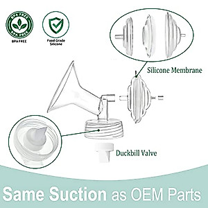 TOVVILD Pump Parts Compatible with Spectra Pump - Duckbill Valves Silicone Membrane for Spectra S1 Spectra S2 Spectra 9 Plus, Replace Backflow Protector, Not Original Spectra Pump Accessories