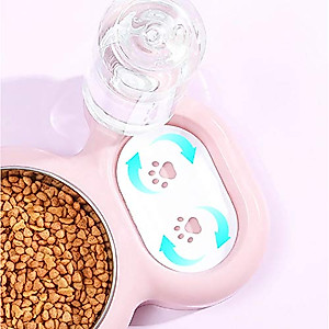 balacoo Water Food Bowls Cat Dog Water Food Dispenser Set Automatic Pet Water Feeder Food Bowl Container