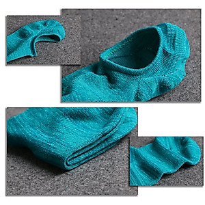 IDEGG No Show Socks Men Low Cut Ankle Short Socks for Men Casual Athletic Socks with Non Slip Grip