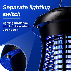 Bug Zapper,Bug Zapper Outdoor,4200V Plug in Mosquito Zapper with LED Light,Fly Trap for Indoor&Outdoor Waterproof Mosquito Killer,Electric Fly Traps