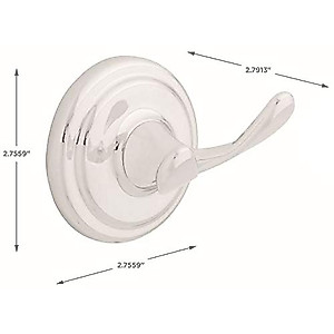 Franklin Brass 9002SN Jamestown Double Robe Hook, Brushed Nickel