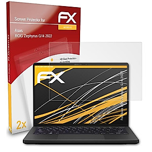 atFoliX Screen Protector compatible with Asus ROG Zephyrus G14 2022 Screen Protection Film, anti-reflective and shock-absorbing FX Protector Film (2X)