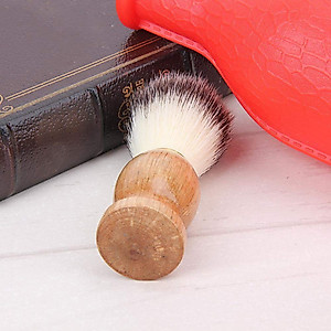 heaven2017 Shaving Brush for Men, Beard Cleaning Brush Fine Nylon Hair Wood Handle Facial Barber Brush