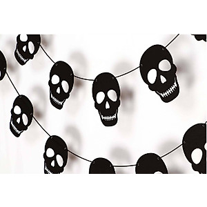 Seyal® Black Skull Garland - Birthday Decorations,Party Decorations,Party décor,Creative Decoration
