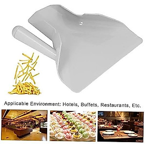 Multi-Purpose Gray Dessert Scoop – French Fry Chip & Ice Candy Bagger for Snacks & Desserts – Commercial Grade with Right Handle for Popcorn – Versatile Kitchen Tool