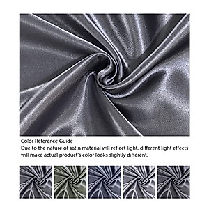 Alexandra's Secret Home Collection Satin Pillowcase for Hair and Skin, Pack of 2 - Feels Like Real Silk Pillow Cover - Satin Pillow Cases Set of 2 with Zipper Closure (Charcoal, Standard)