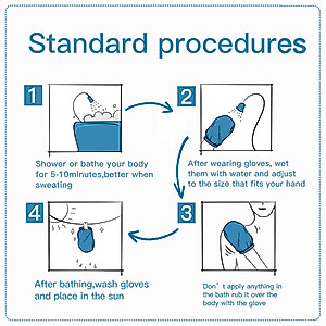 Exfoliating Glove 3pc, Korean Exfoliating Mitt Visibly Lift Away Dead Skin, Revive Glove Exfoliating Glove & Body Exfoliator, Cleanse Dead or Dry Skin, Part of The Best Skincare Kit for Women & Men