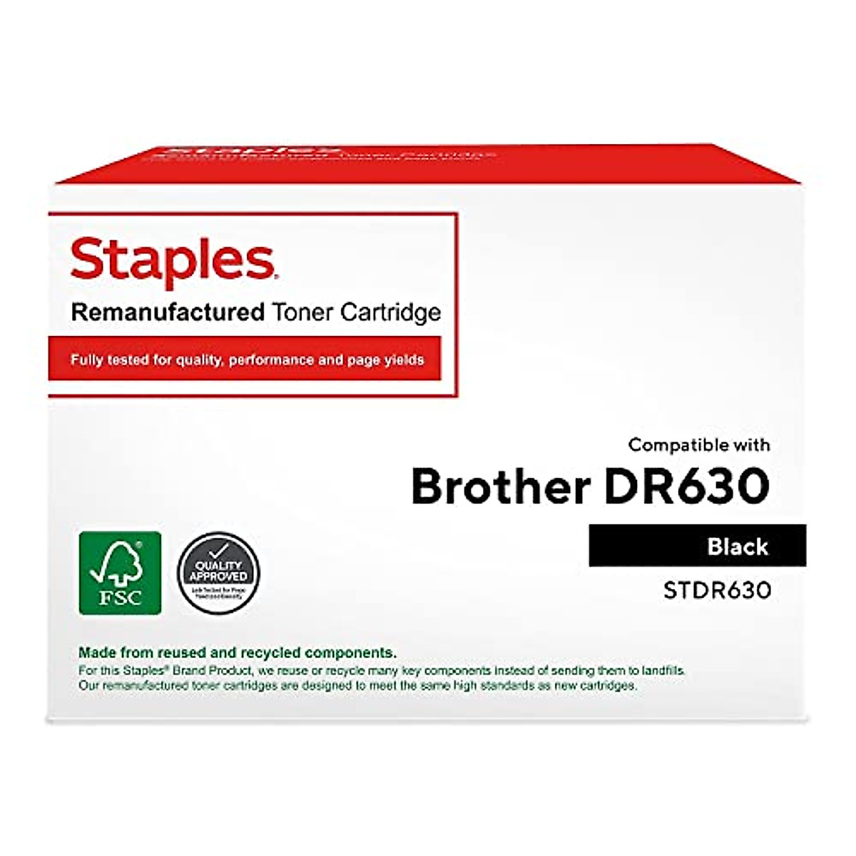 STAPLES Remanufactured Drum Unit Replacement for Brother Dr630 (Black)