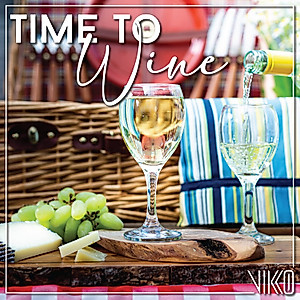 LAV 8.25 Ounce White Wine Glasses | Empire Collection – Thick and Durable – Dishwasher Safe – Perfect for Parties, Weddings, and Everyday – Great Gift Idea – Set of 12 Small White Wine Glasses