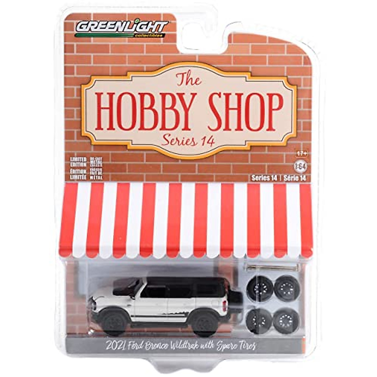 Greenlight 97140-E The Hobby Shop Series 14 - 2021 Bronco Wildtrak with Spare Tires 1:64 Scale Diecast