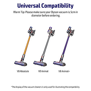 WIOR Roller Brush Roll Bar Replacement Compatible with Dyson V8 Cordless Vacuum Cleaner Part No. 967485-01, Brushroll Roller Brush Bar Replacement Attachment for Dyson V8