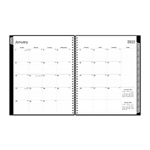 Blue Sky Enterprise Weekly/Monthly Planner, Enterprise Formatting, 11 x 8.5, Black Cover, 12-Month (Jan to Dec): 2023