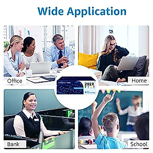 HOTOINK 202X Toner Cartridge 4 Pack Compatible Replacement for HP 202X 202A CF500X CF500A Color Pro MFP M281fdw M281cdw M254dw M281fdn 281fdw M254 M281 Toner Printer (Black Cyan Yellow Magenta)