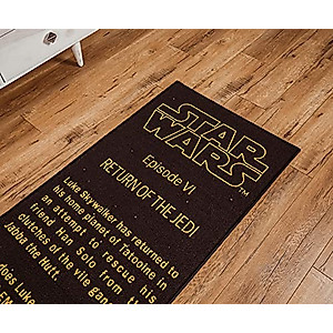 Star Wars: Return of the Jedi Title Crawl Printed Area Rug | Indoor Floor Mat, Accent Rugs For Living Room and Bedroom, Home Decor For Kids Playroom | Movie Gifts And Collectibles | 27 x 77 Inches