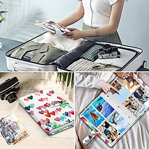 Fintie Mini Photo Album for 3-Inch Film - Photo Album for Fujifilm Instax Mini 12/11/Mini 40/Mini EVO/LiPlay/Mini Link Printer, Canon Ivy CLIQ, Kodak Instant Print Camera, 256 Pockets, Raining Hearts