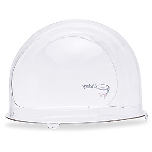 Candery Commercial Cotton Candy Machine Cover - Clear Plastic Bubble Dome Hood with Rubber Grips - Candy Floss Maker Shield - 20.5” Diameter Universal Fit