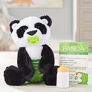Melissa & Doug 11-Inch Baby Panda Plush Stuffed Animal with Pacifier, Diaper, Baby Bottle