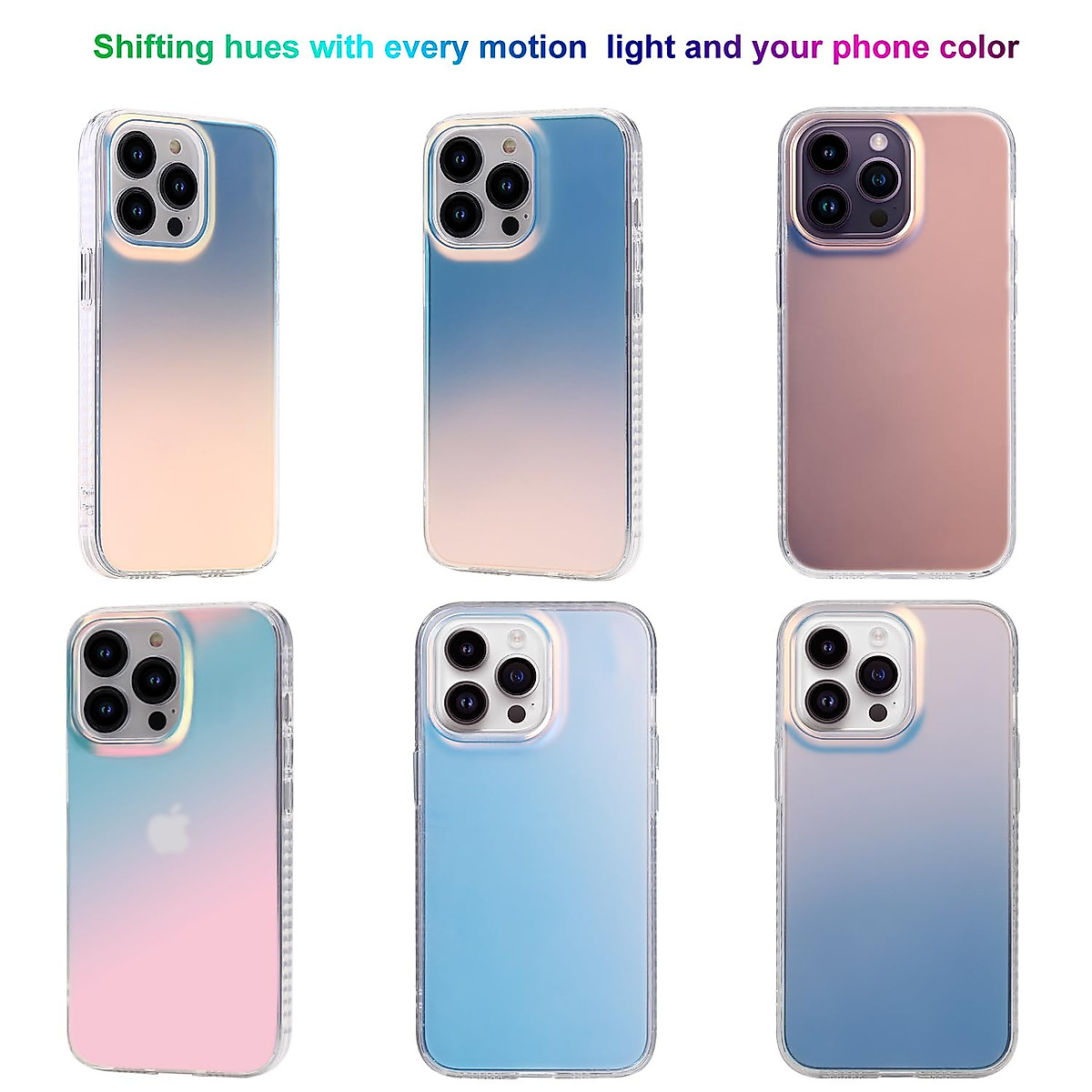 Goodon for iPhone 13 Pro Max Case with Bumper, Fashionable Design for Women Girls,[Military Grade Drop Protection] Shockproof Protective Luxury Aesthetic Phone Cover 6.7 inch, Gradient Color