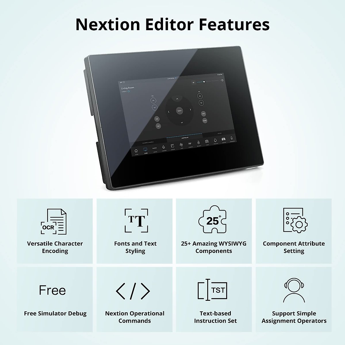 Nextion 7.0″ Intelligent HMI Display NX8048P070-011C-Y Capacitive LCD-TFT Touch Screen 800 * 480 with Enclosure, Nextion Display Support Video Audio Animation Play Functions.