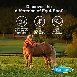 Farnam Equi-Spot, Horse Fly Control, Long-lasting Protection, 6 Applications, 12-Week Supply for One Horse