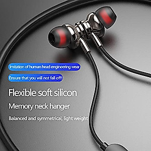 #w0PbXF Hanging Neck in-Ear Ultra-Long Standby Running Sports Bluetooth Headset in-Ear Plug-in Card Large Power Range