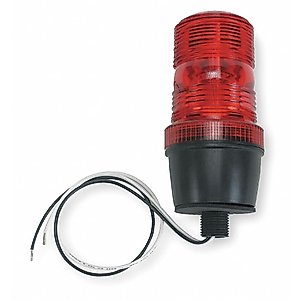 Warning Light, Strobe Tube, Red, 120VAC