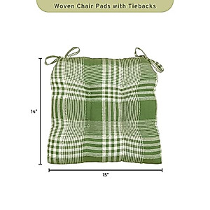 Arlee Exeter Set of 2 Chair Pad, Olive 2 Count