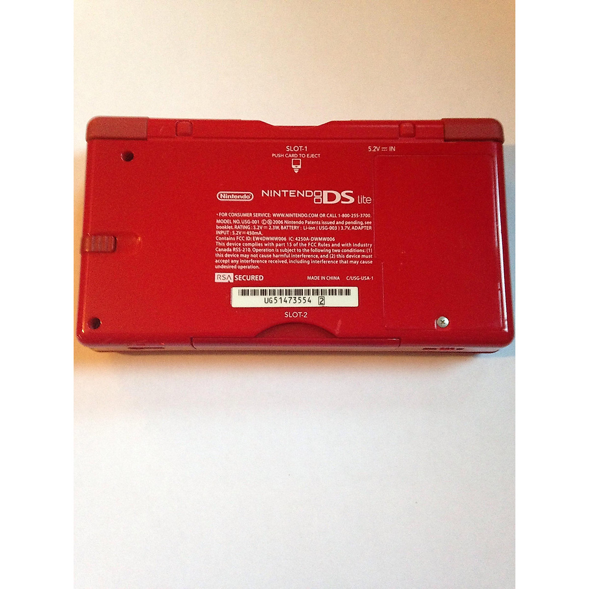 Nintendo DS Lite Limited Edition Red Mario with New Super Mario Bros.